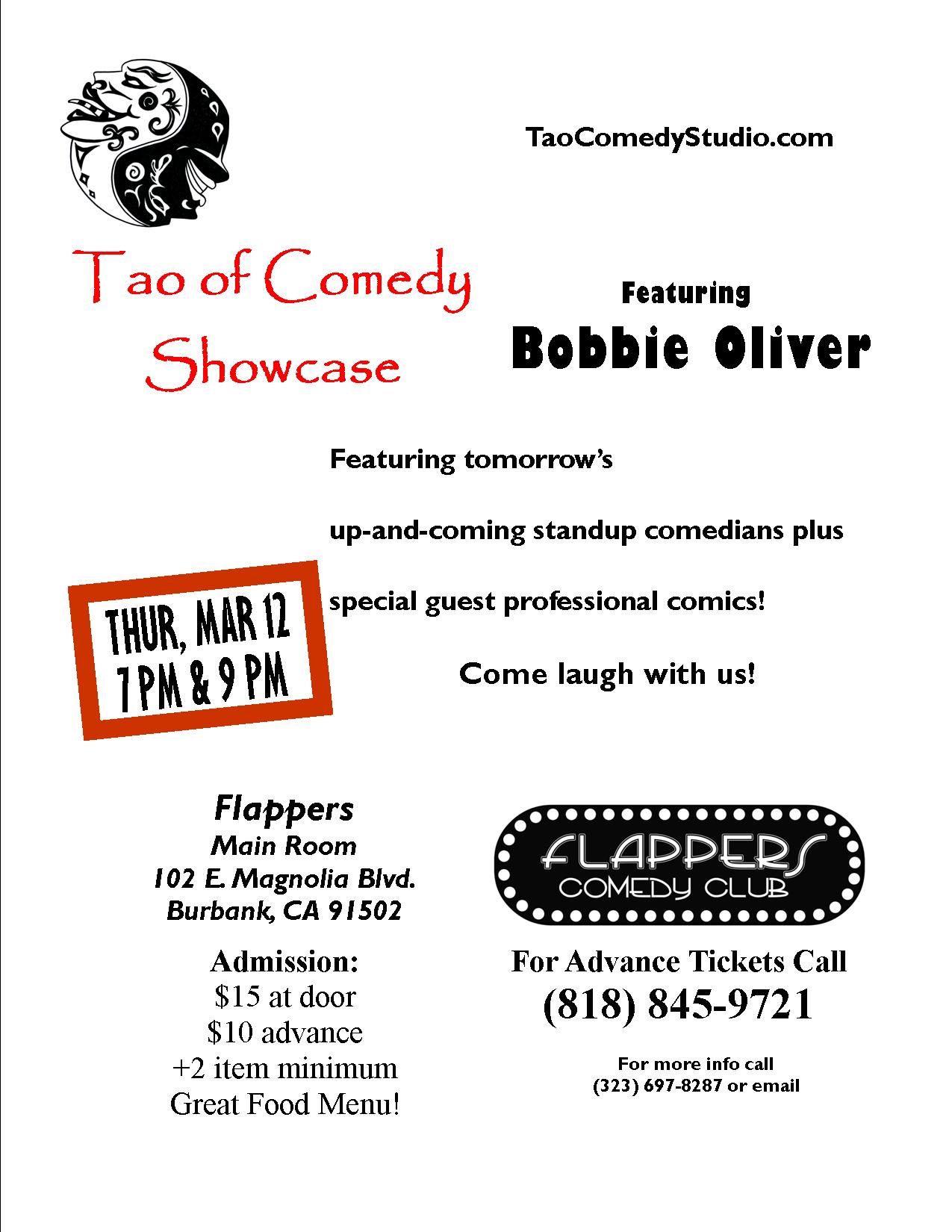 Standup Comedy Class Los Angeles Bobbie Oliver Tao Comedy Studio